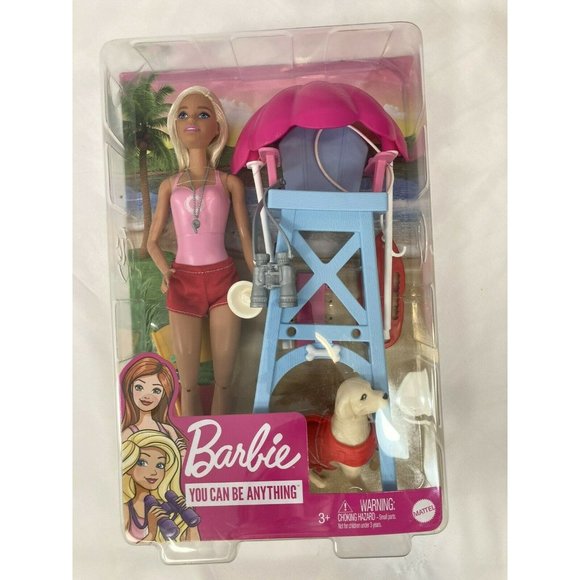 Barbie | Toys | Barbie Lifeguard Playset Blonde Doll Brand New You Cab ...